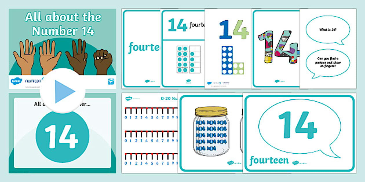 All About Number 14 Resource Pack (Includes Numicon Shapes)